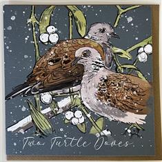Two Turtle Doves Christmas Card